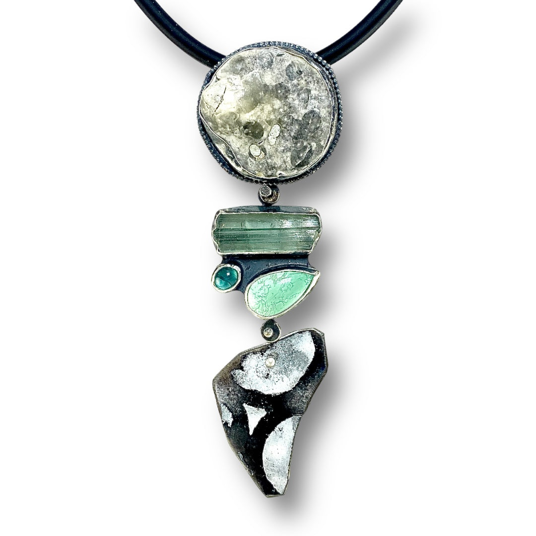 Shell and Variscite Necklace – SILVERFISH DESIGNS